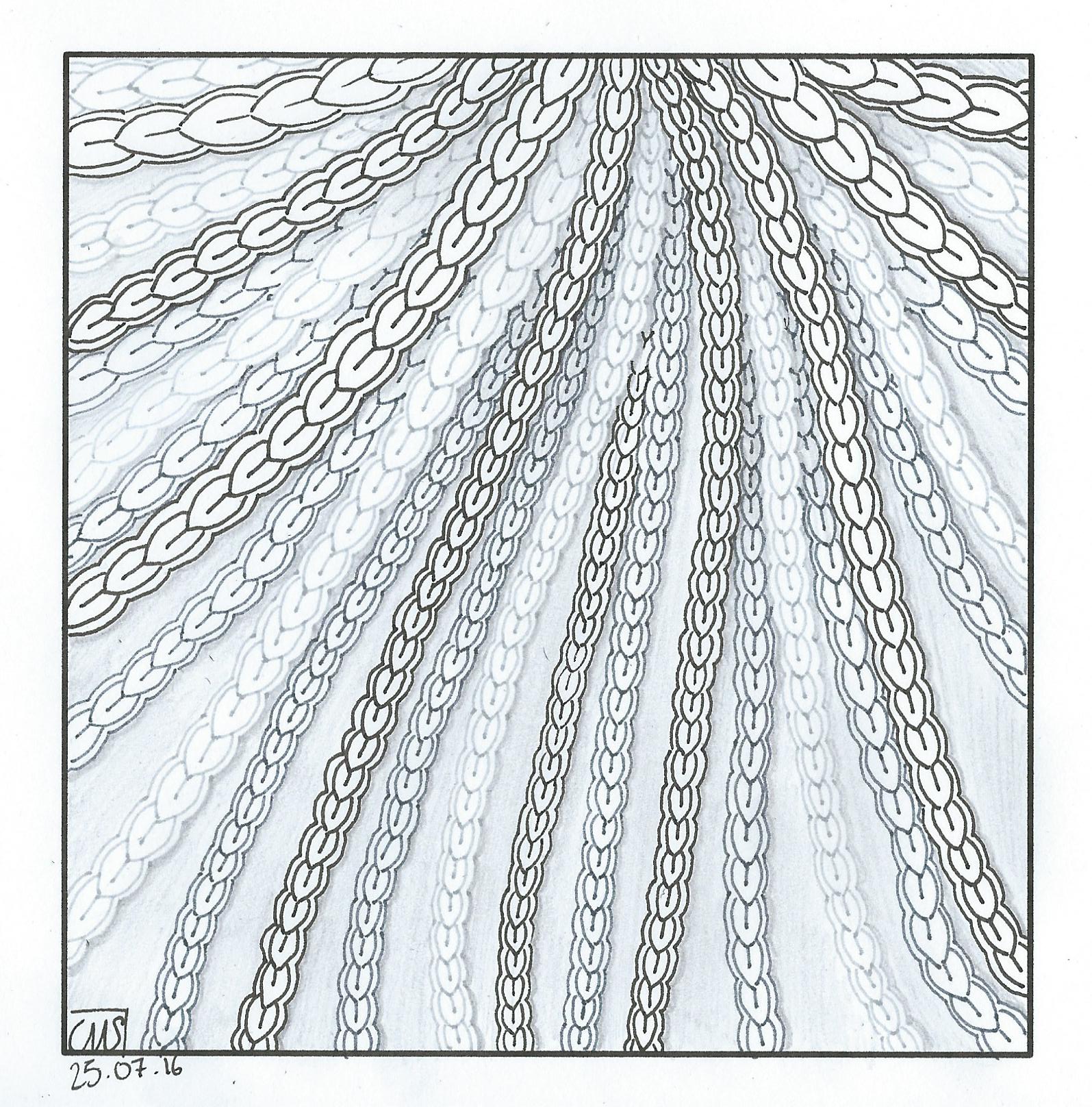 Challenge zentangle: Y chain – Césame et ses états d'âme