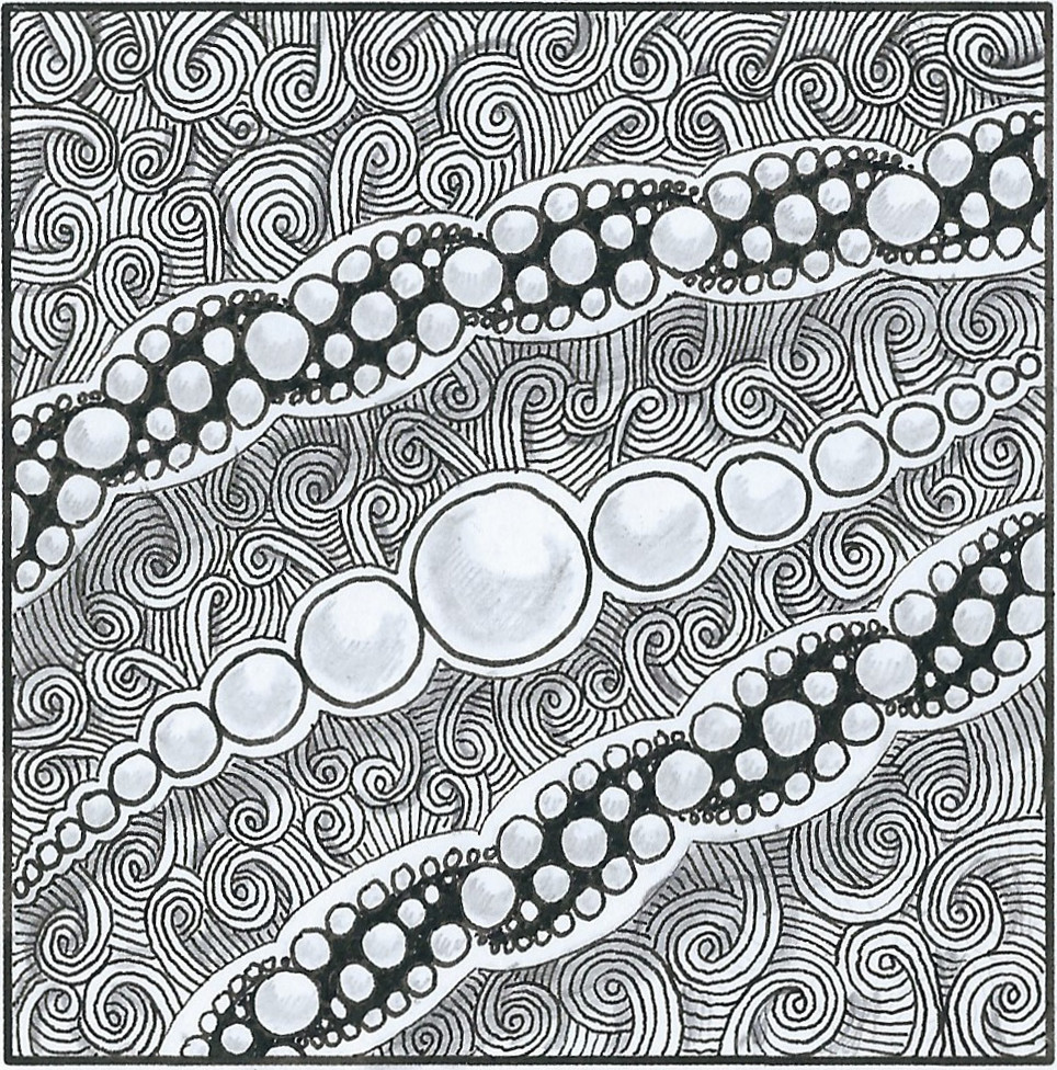 challenge zentangle: Akoya – Césame et ses états d'âme
