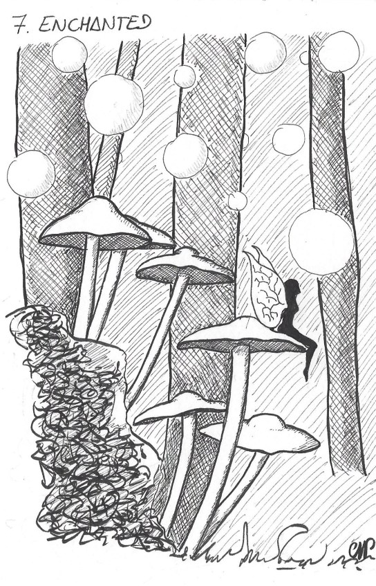 Inktober 7: Enchanted/ enchanté – Césame et ses états d'âme