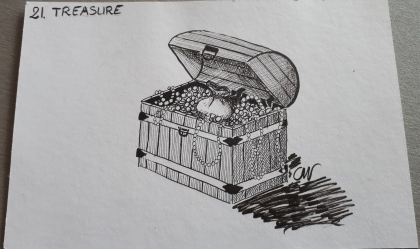 inktober 21: treasure / trésor – Césame et ses états d'âme