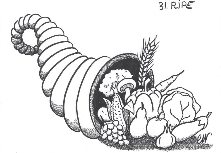 inktober 31: ripe/mûr – Césame et ses états d'âme